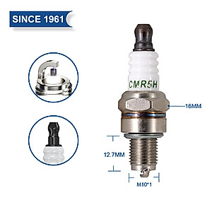 TORCH CMR5H Spark Plug Replace for NGK CMR5H Spark Plug, for CHAMPION 965 RZ7C, Fit Stihl FC70 BR500 BR550 BR600 Honda Husqvarna Rep, OEM, ea