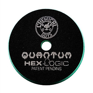 Chemical Guys BUFX113HEX6 Hex-Logic Quantum Medium-Heavy Cutting Pad, Green (6.5 Inch Pad made for 6 Inch backing plates)