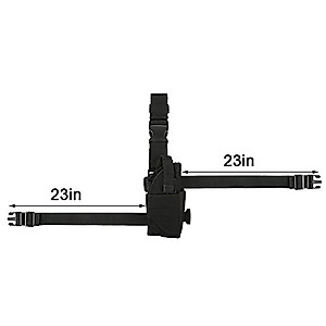 Nehostertfy Adjustable Leg Holster, Black Tactical Thigh Holster for Pistols, Drop Leg Holster Right Hand