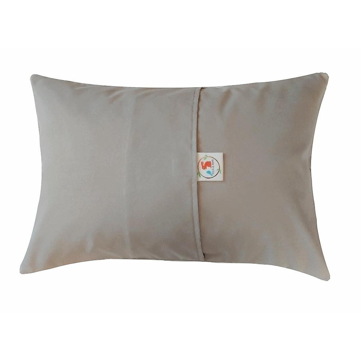 Ella & Max Toddler Pillowcase. Gray. Fits 13x18 & 14x19 Toddler Pillows. Easy to wash & no Ironing. Handmade in USA. Made of Luxury Microfiber Fabric.