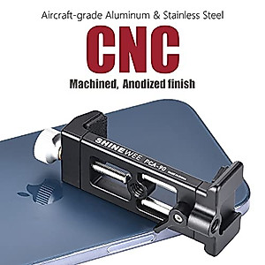 Cell Phone Tripod Mount Adpater,1/4" Socket Mount, ARCA or RRS Quick Release Phone Holder from Tripod Ballhead Clamp,Compatiable iPhone13,12,11,X,8,7,6,Plus,Mini,Se