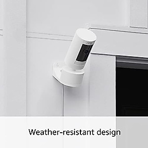 Ring Stick Up Cam Plug-in with Pan-Tilt, White (Power adapter and camera included)