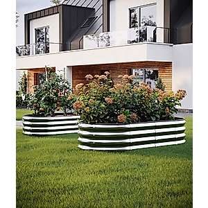 ZFHgarden Raised Garden Bed, 4x2x1ft Raised Beds for Gardening Outdoor for Vegetables Flowers Ground Planter Box，Galvanized Raised Garden Beds