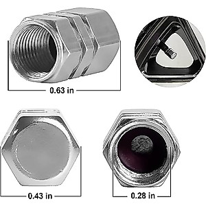 Car Tire tire Valve Cap Valve stem Cover, 12PCS Valve stem Cap,for Automobiles, SUV, Motorcycles, Bicycles, and Trucks, Universal tire Valve stem Cap (Silvery)