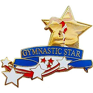 Snowflake Designs Gymnastics Star Pin - #1939