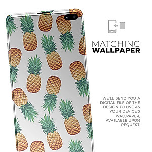 DesignSkinz Summer Pineapple Seamless v1 Protective Vinyl Decal Wrap Skin Cover Compatible with The Samsung Galaxy S20 (Screen Trim & Back Glass Skin)