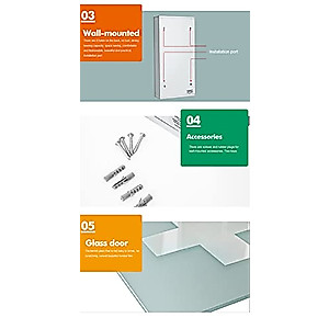 Wincere 4 Tier Moisture Resistance Steel Wall Mount Medicine Cabinet First Aid Storage Emergency Organizer