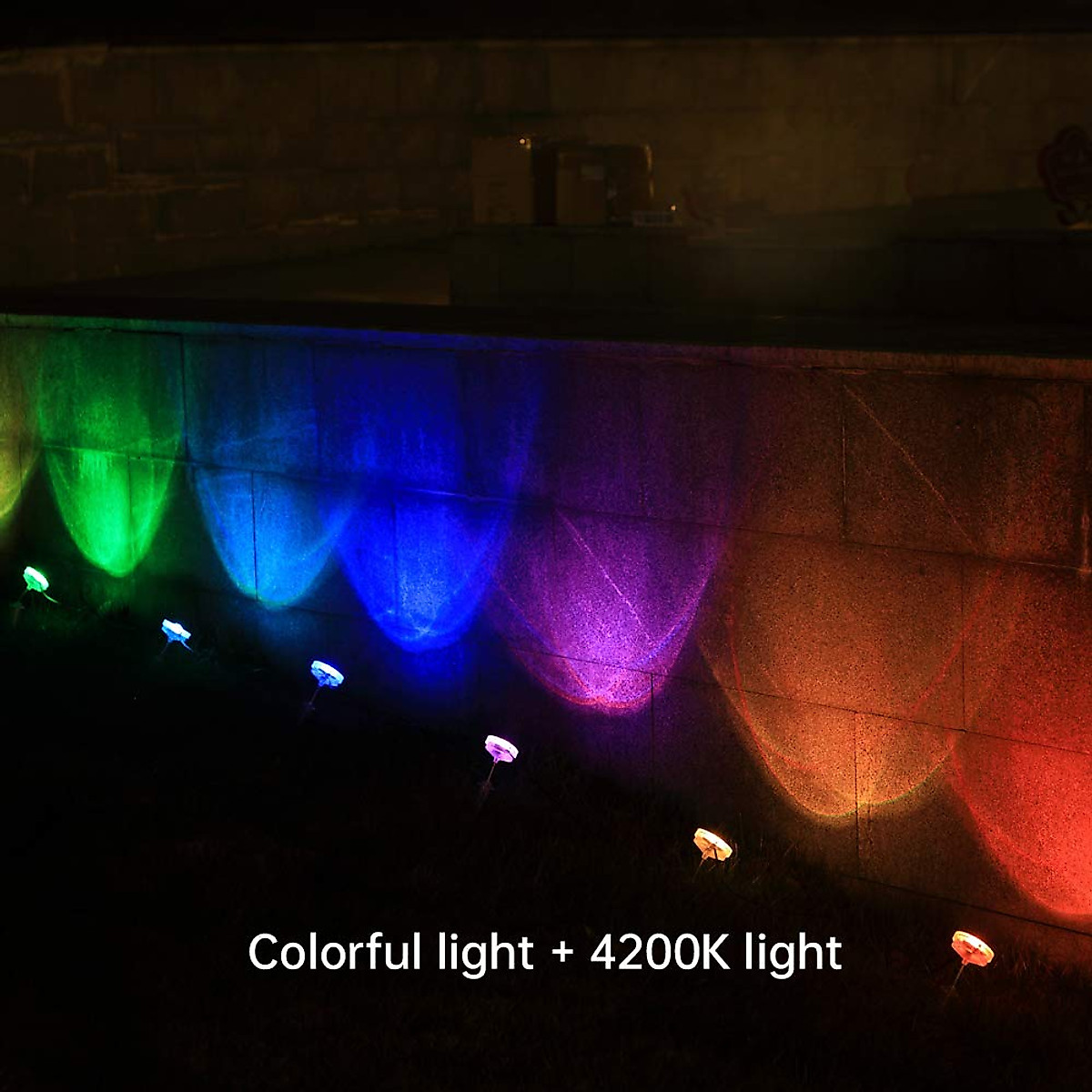 LinkupHome Smart LED Garden Spotlights, Work with Alexa, Google Assistant, Tuya Smart App, WiFi System (No Hub), Outdoor IP65 Waterproof, 8.8m, 9LEDs, 5W Dimmable 16 Million Colors