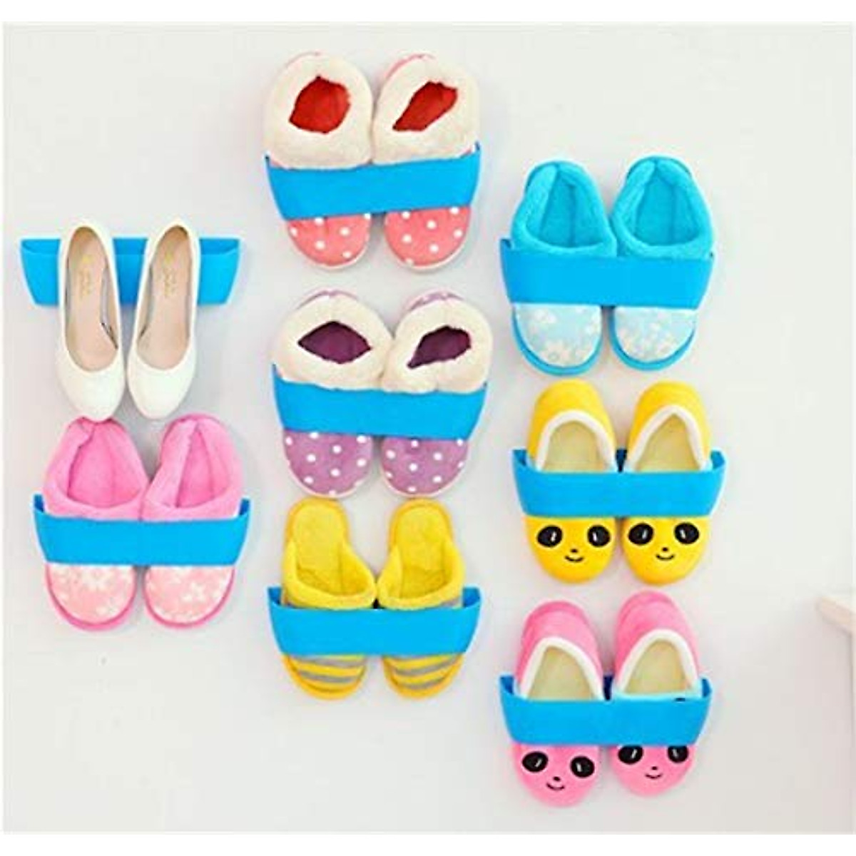 4 PCS Creative Plastic Wall Mounted Shoes Rack for Entryway Over the Door Shoe Hangers Organizer Hanging Shoe Storage Racks