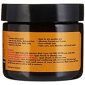 Sunny Isle Jamaican Black Castor Oil Pure Butter, Brown, 2 Fluid Ounce