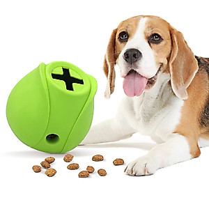 Dxmnoly Dog Treat Ball Food Dispensing Toys, Soft Rubber Chewers Treats Stuffable Dog Toys, Tumbler Leaking Ball Dog Toys for Teeth Cleaning and Food Leakage for Small Medium Large Dogs
