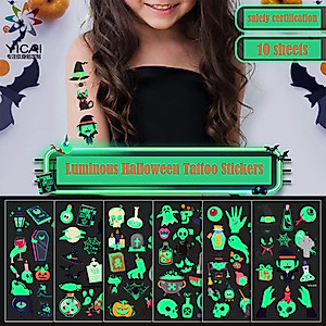 Luminous Temporary Tattoos for Kids, Party Supplies 120 Styles Glow in the Dark Decorations Birthday Party Favors Supplies
