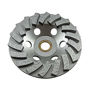 5" Diamond Grinding Wheels for Concrete or Masonry, 18 Turbo Economy Segments, 30/40 Grit, Medium Bond, 7/8"-5/8" Arbor