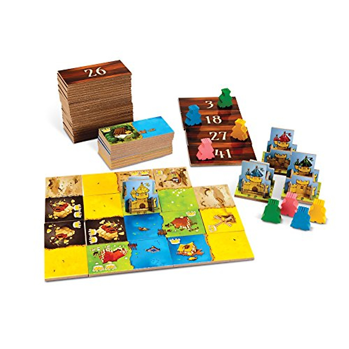 Blue Orange Games Kingdomino Award Winning Family Strategy Board Game, 4 players