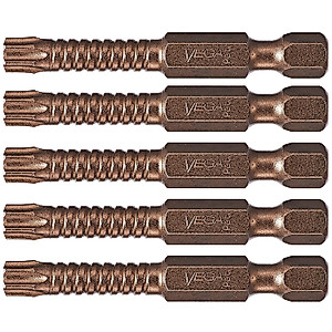 VEGA T27 TORX Impact Driver Bits. Impactech Professional Grade Impact Grade T-27 TORX 2" Bits. (Pack of 5) P150T27A-5