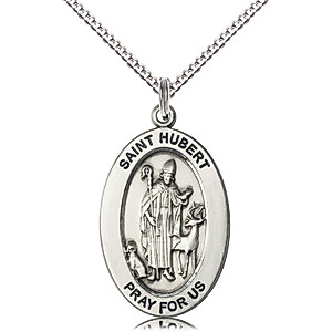 Sterling Silver St. Hubert of Liege Pendant