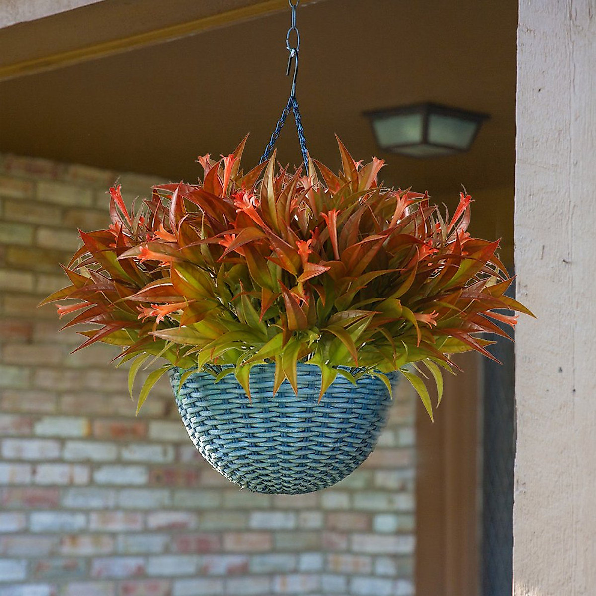 NAHUAA 8Bundles Artificial Plants Outdoor No Fade Fake Greenery Stems Faux Grass Plant for Spring Home Porch Garden Hanging Baskets Windowbox Table Centerpiece