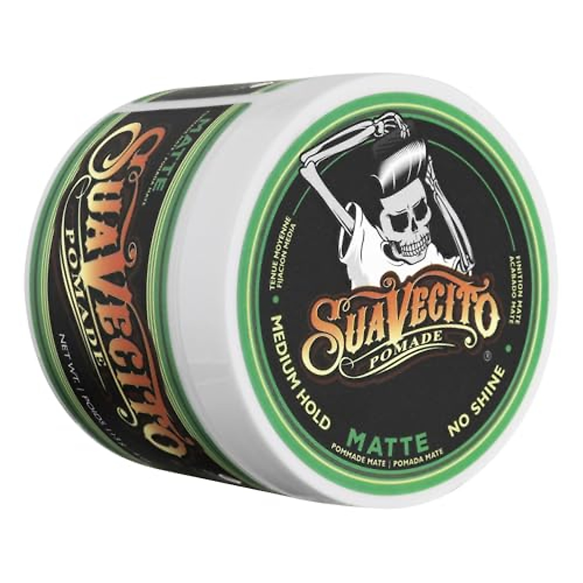 Suavecito Pomade Matte (No Shine) Formula 4 oz, 1 Pack - Medium Hold Hair Pomade For Men - Matte Hair Paste For Natural Texture Hairstyles