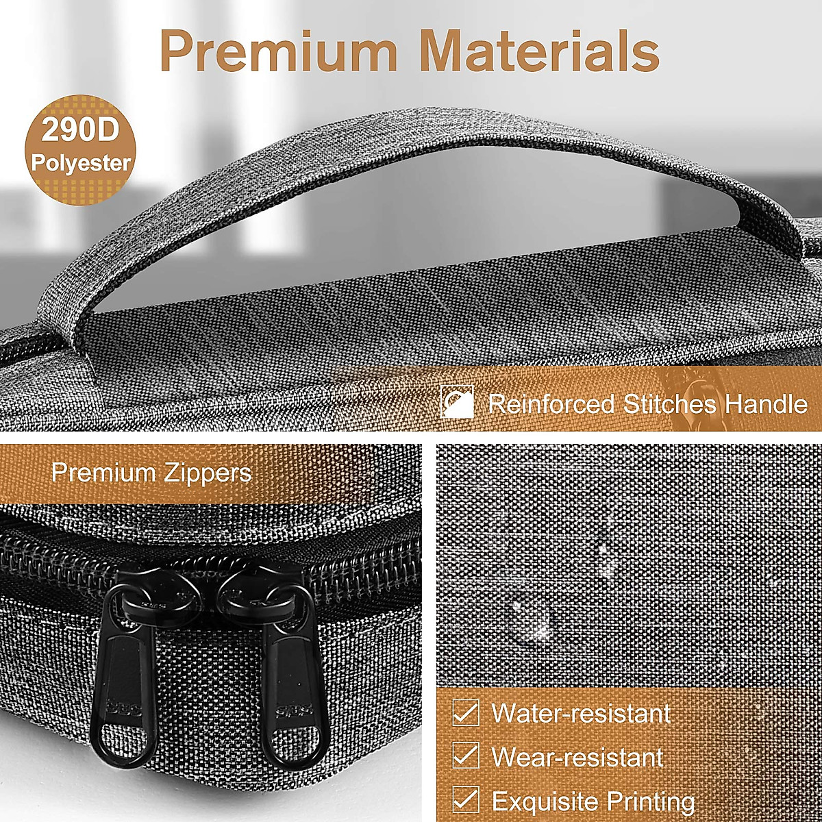 FINPAC Bible Cover, Carrying Book Case Church Bag Bible Protective with Handle and Zippered Pocket, Perfect Gift for Men Women Father Kids (Gray)