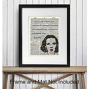 Judy Garland Inspirational Quote Upcycled Dictionary Wall Art Poster Print - Great Motivational Gift for Women, Wizard of Oz Fans - Contemporary Modern Pop Art Home and Office Decor, 8x10 Photo