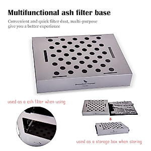 Boundless Voyage Outdoor Titanium Folding Wood Stove With Pot Bracket Foldable Camping Multi-Fuels Stove Portable Collapsible Charcoal Burner Furnace