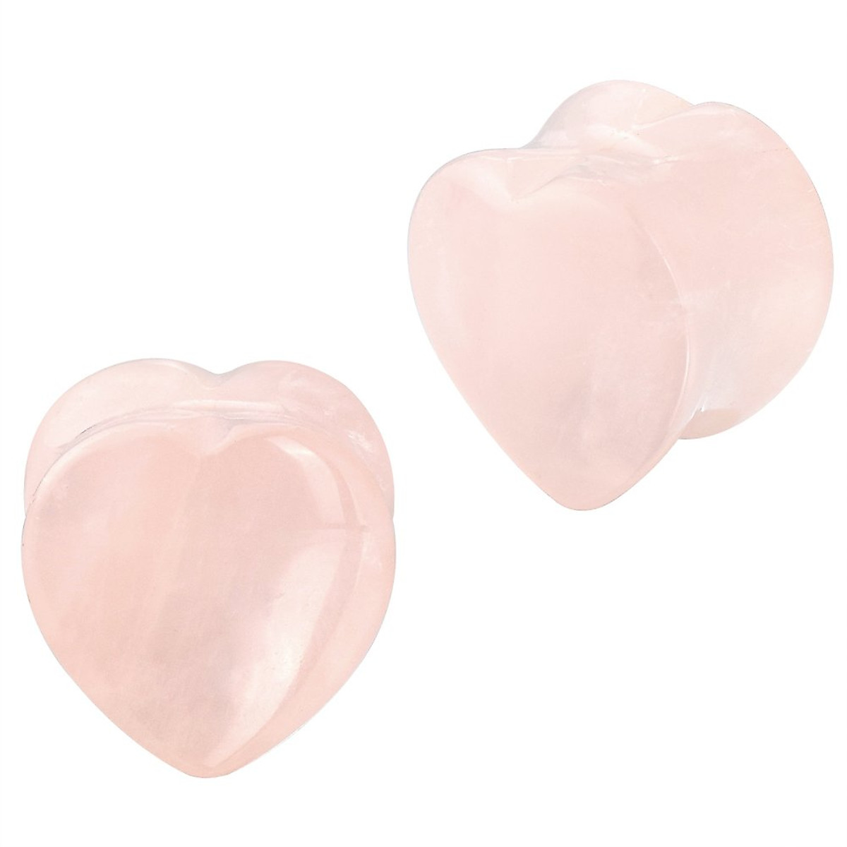 Stuppendux 2Pairs 2Style Heart shaped Stone Double Flared Ear Tunnels Plugs Stretcher Expander Kit Gauge 00g 10mm