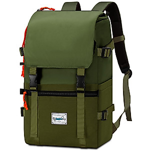 qozabualy Top Flap Design Backpack, XL Outdoor Travel Daypack/Vintage Backpack for Men Women - Younger Quick Pack