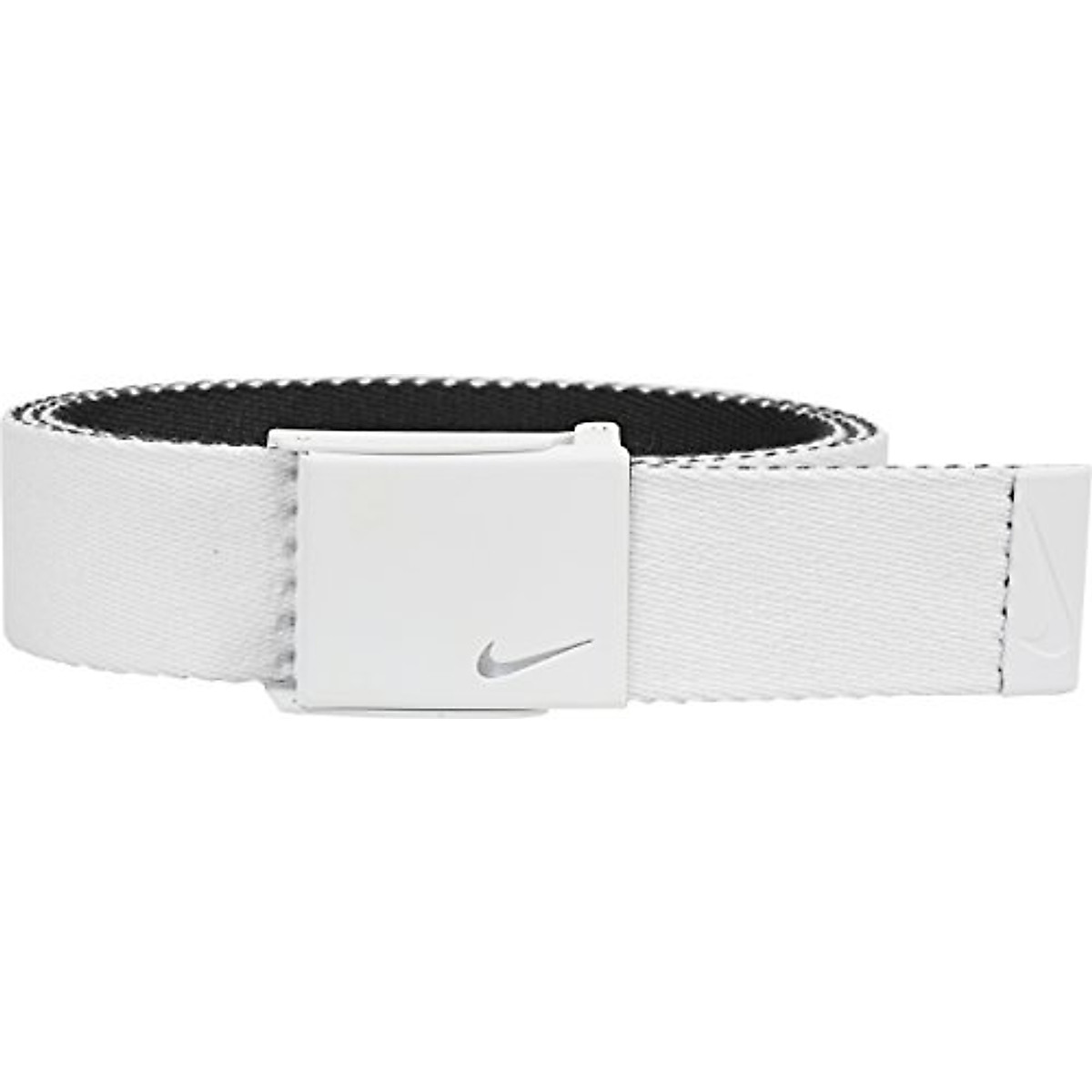 Nike mens New Tech Essentials Reversible Web Belt, White/Black, One Size US