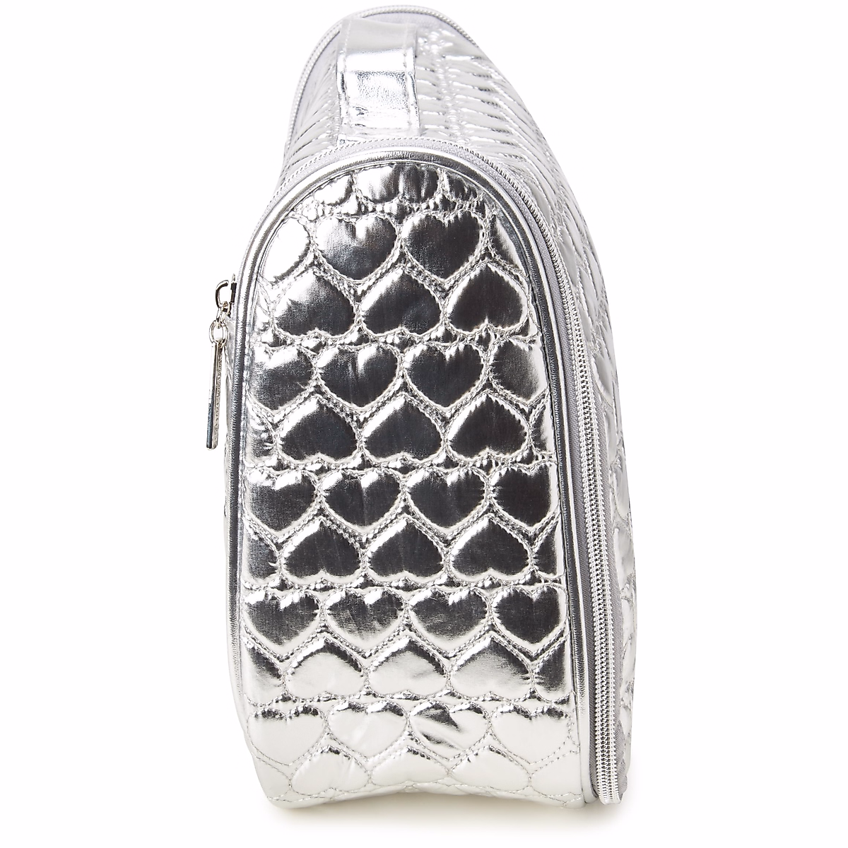 Juicy Couture Women's Cosmetics Bag - Hanging Travel Makeup and Toiletries Kit - Makeup Accessories Organizer Case with Hook, Size One Size, Silver