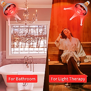 250 Watts Heat Lamp Bulbs, R40 Brooder Heat Lamp for Chickens, Infrared Reflector Heat Bulbs for Brooder Heater, Incandescent Heating bulb for Pet, Light Therapy, Bathroom, Food (2 Pack)