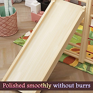 DUTUI Home Kindergarten Small Naughty Castle Playground, Children's Slide, Indoor Solid Wood Children's Climbing Frame Swing Combination