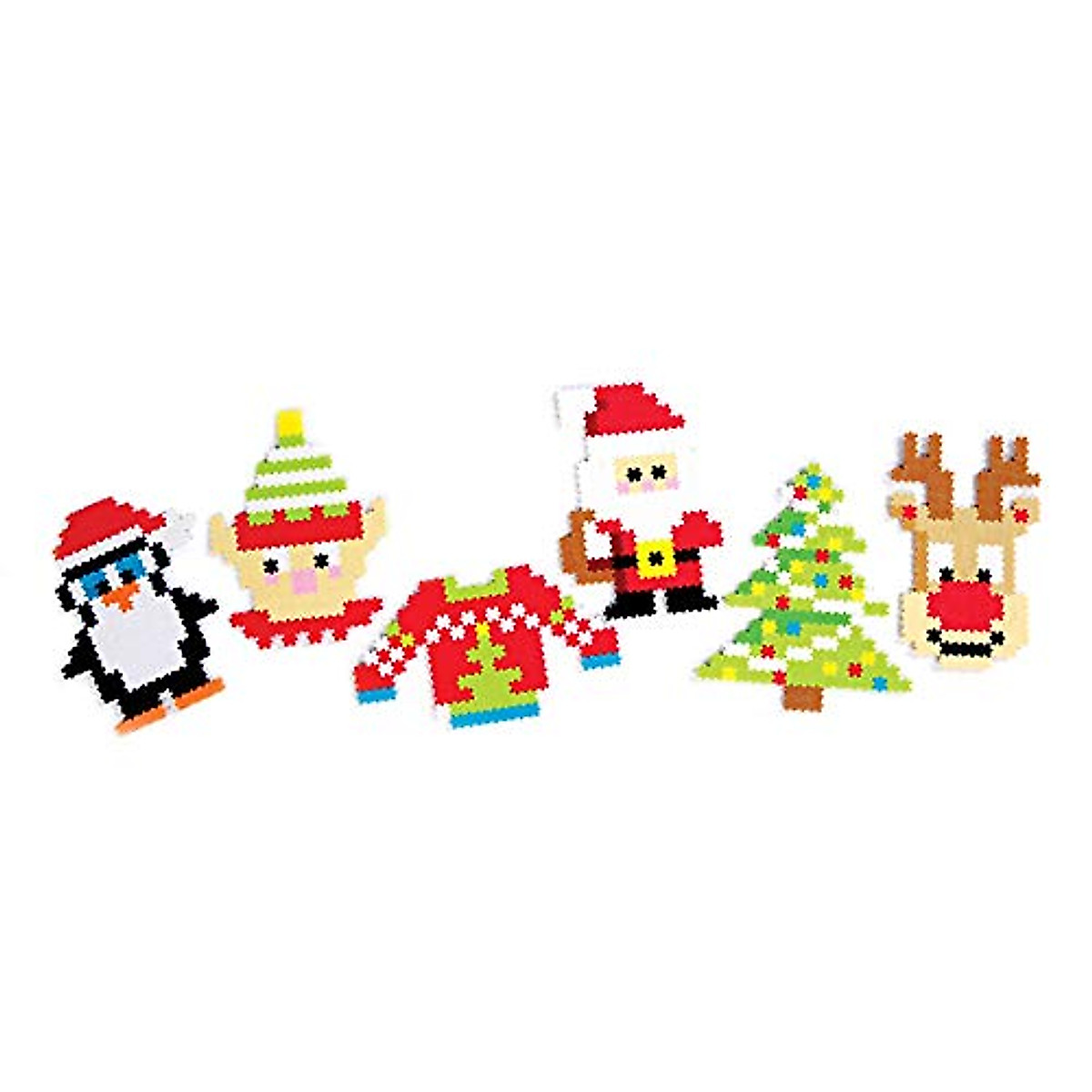 Fat Brain Toys Holly Jolly Jixelz Penguin - Holiday Picture-Building Craft Kit, 6+