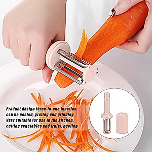 Vegetable Peeler,Kitchen Food Peelers,Household Peeler Bottle Shape Durable Fruit Potato Carrot Peeler Kitchen Tool Supplies Sharp Blades Easy Peeling(pink)