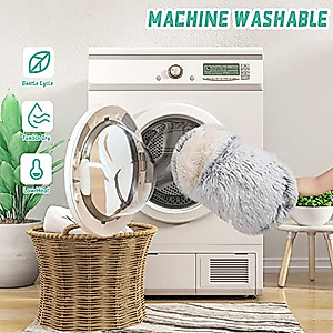 NOYAL Round Hooded Donut Dog Bed for Small & Medium Pets - Plush Fluffy Anti-Anxiety Cat Cave Bed with Cover