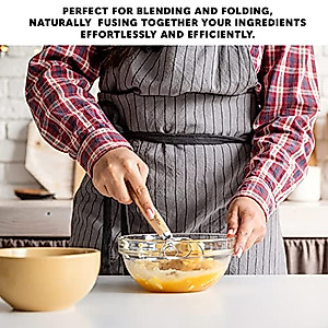 ORBLUE Premium Danish Dough Whisk - 2 Pack LARGE 13.5" Dutch Whisk with Stainless Steel Ring - Danish Whisk for Bread, Pastry or Pizza Dough - Baking Tool Alternative to a Blender, Mixer or Hook