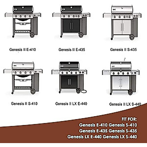 QuliMetal 18.7" Cooking Grates for Weber Genesis II 400 and Genesis II LX 400, Genesis II/LX E410 E415 E435 E440 S410 S415 S435 S440 Series Grills, Replaces for Weber 66089, 304 Stainless Steel