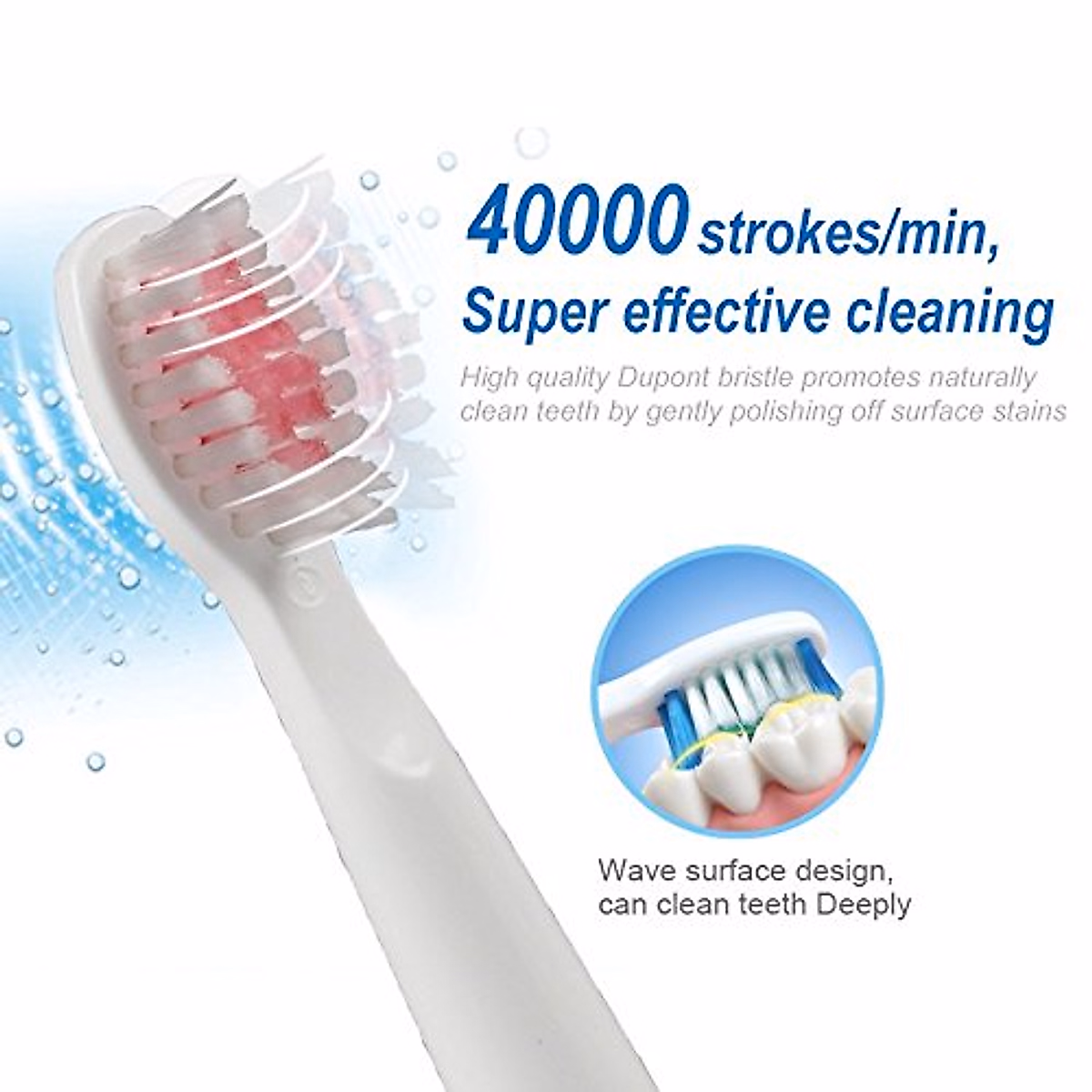 SONICETY Electric Toothbrush HI-503 (Value Pack Includes 3 Brushheads) (Pink)