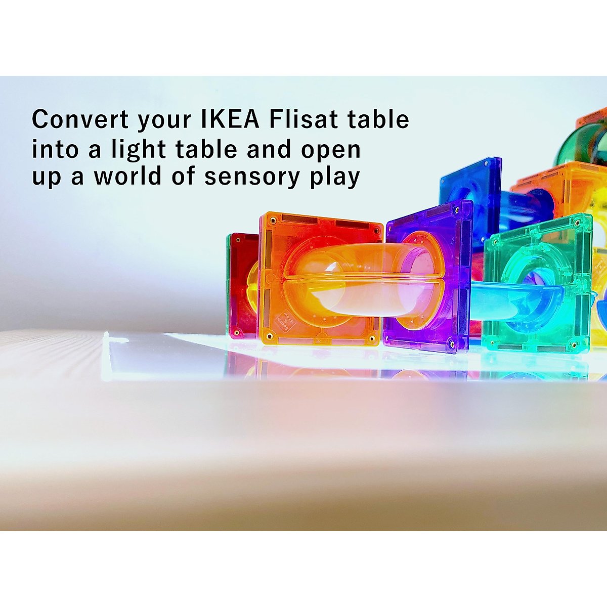 Toddle Way LED Light Pad Compatible with IKEA Flisat Table. Use standalone or as a Flisat Table Insert. 3 Light Levels for tracing, Arts Crafts, Montessori Waldorf Reggio Light Sensory Play for Kids