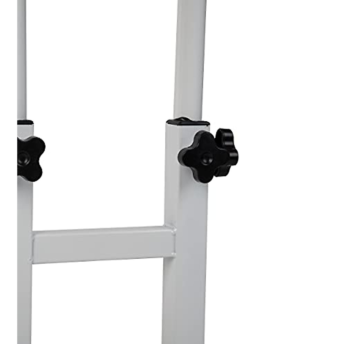 Mind Reader SDROLL-WHT Mobile Sitting, Standing Desk Rolling Reversible Home Office Laptop Workstation with Side Storage, Locking Wheels, Large, White