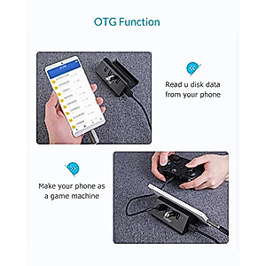 SJYDQ 5Gbps High Speed Mini 4 Port USB3.0 HUB Splitter for Desktop Laptop with Stand Holder for Phone Tablet PC