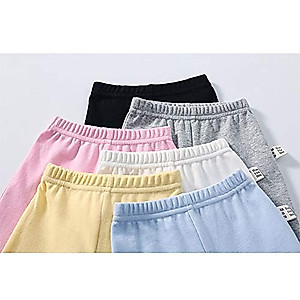 ZiweiStar Unisex-Baby Girls Boys Cotton Soild Color Footed Pants Pringting Casual Leggings 0-12 Months