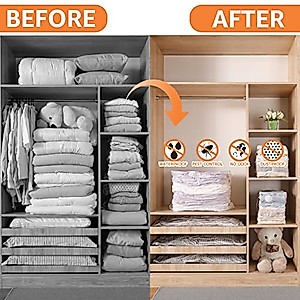 Space Saver Vacuum Storage Bags Jumbo 4 Pack large Vacuum Storage Bags for bedding Reusable Storage Bags Vacuum Sealed with Double Seal for blanket, Comforter, Pillow and Quilt 47x39 Inches