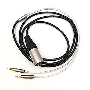 Sukira HiFi Cable Compatible with Sennheiser HD700 Headphones Balance Line (4-pin XLR Male) Upgrade Cable, Silver Plated Wire 1.5m/4.9ft