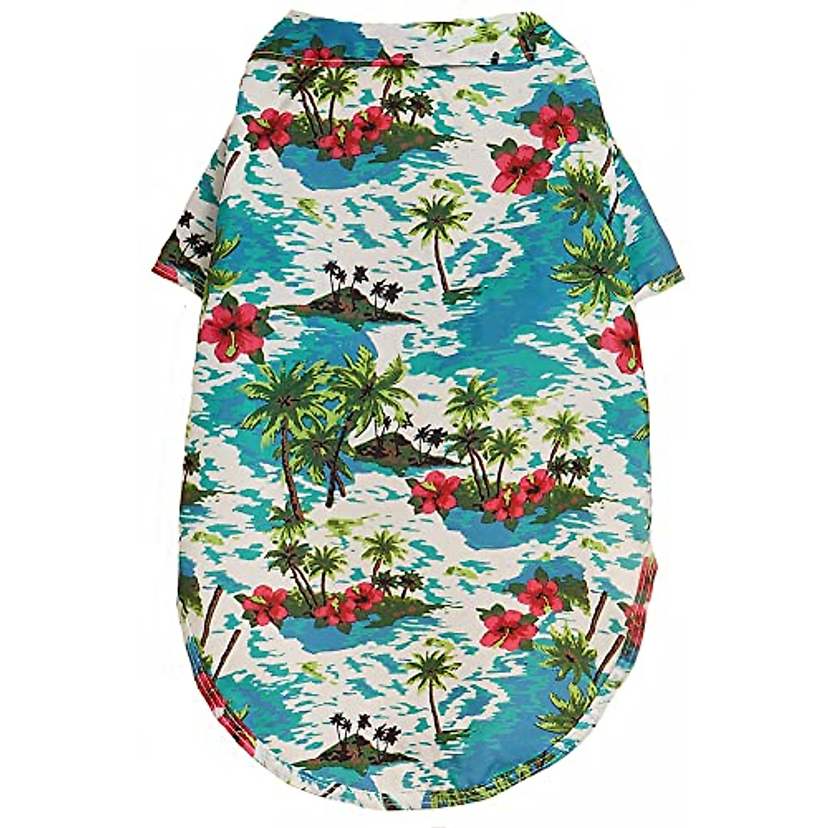 MaruPet Dog Hawaiian Shirt NewStyle Summer Beach Vest Short Sleeve Pet Clothes Dog Top Floral T-Shirt Hawaiian Tops Dog Jackets Outfits for Small Dogs Breeds Cats O-Leaves-1 4XL