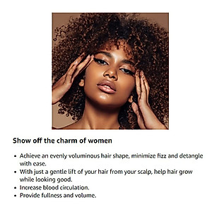 Luxxii (2 Pack) 8" Long Black Fist Metal Afro Pick Lift Hair Comb Detangle Wig Braid Hair Man Styling Comb