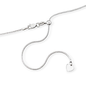 Ross-Simons Italian 1mm Sterling Silver Adjustable Diamond-Cut Snake-Chain Necklace