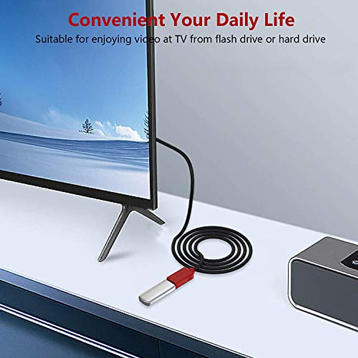 USB Extension Cable 20 ft, Larxavn USB3.0 Extension Cable USB Male to Female Extension Extender Cord Fast Data Transfer Compatible with Hard DriveKeyboard, Mouse, USB Flash Drive,Printer