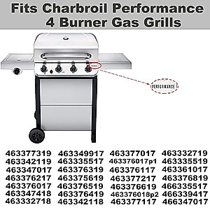 463347017 463342119 Grill Burner Heat Plates Replacement Parts for Charbroil 4 Burner 463377319 463376217 463376017 G470-0004-W1A Heat Tent G470-5200-W1 Char-broil Grill Parts Burner Tube Igniter Kit