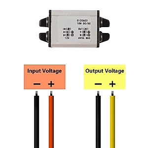 Dorhea 12V to 6V Car Power Voltage Converter DC 9V-22V 12V to DC 6V Buck Voltage 3A 18W Waterproof DC Step Down Volt Module Power Supply Board Compatible with Car Vehicle Automotive LED Display Radio