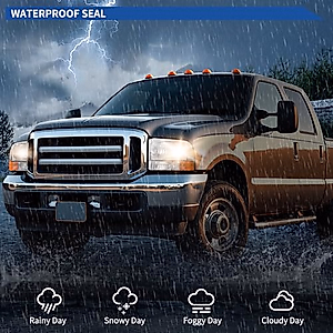 oEdRo Headlight Assembly Compatible with 1999-2004 Ford F250/F350/F450/F550 Super Duty/2000-2004 Ford Excursion, Headlamp with Amber Reflector Clear Lens